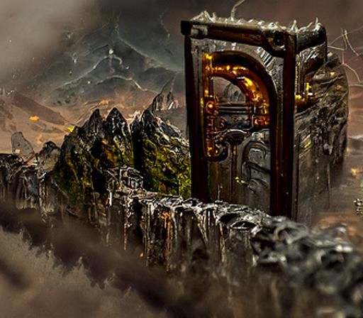 Gates to a dwarven city hidden in the mountains trending on Artstation ...