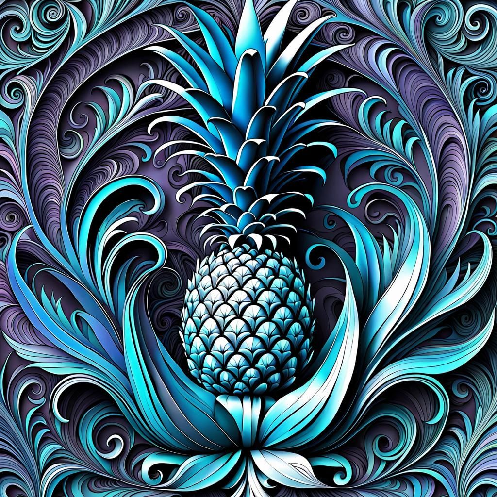Purple Pineapple - AI Generated Artwork - NightCafe Creator