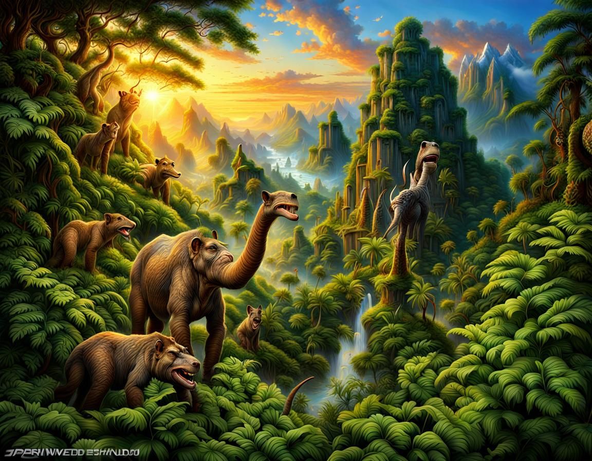 Alternate prehistoric creatures - AI Generated Artwork - NightCafe Creator