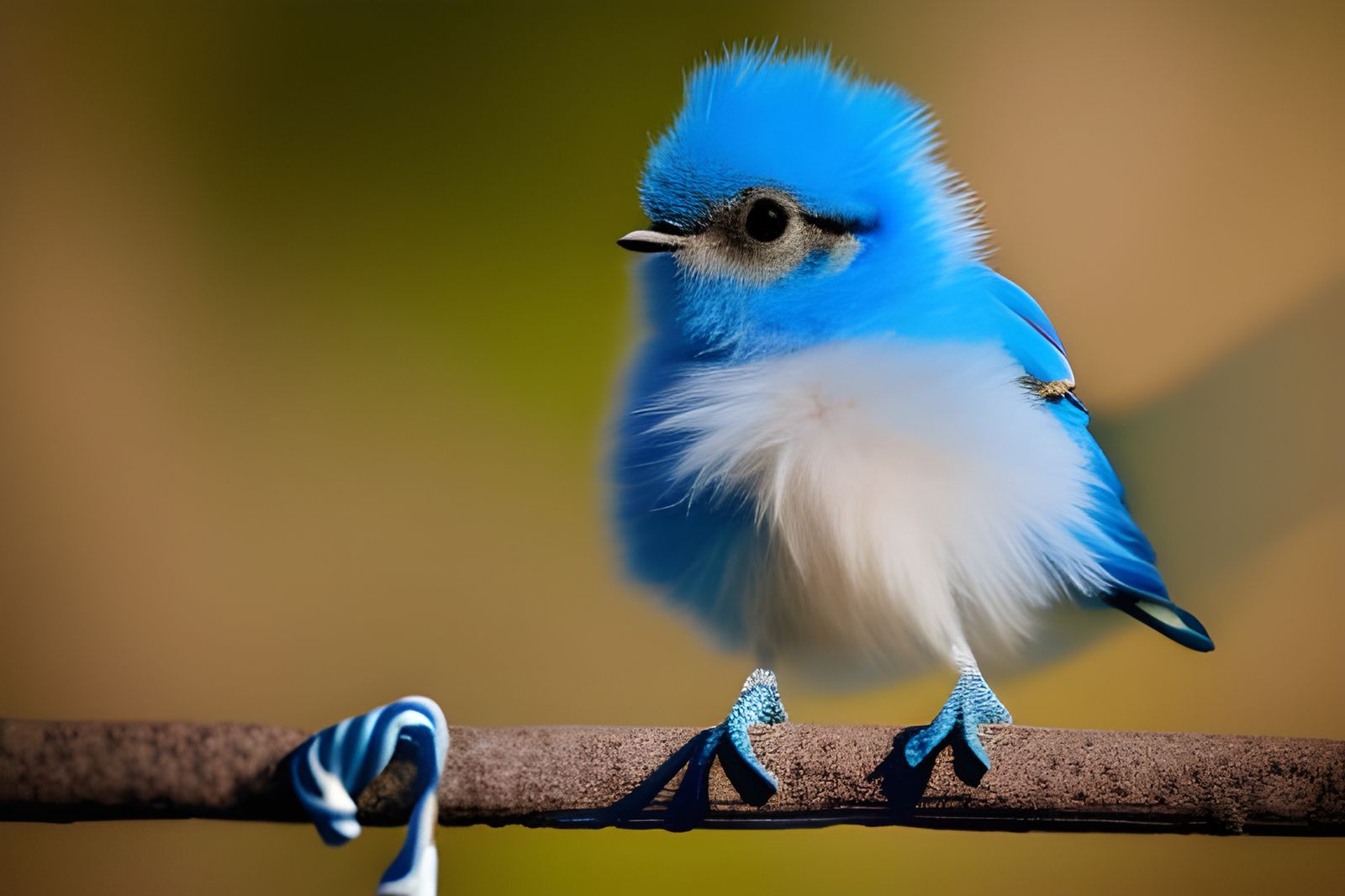 110 - Adorable fluffy realistic blue baby bird - 3325 - pugluv - AI ...