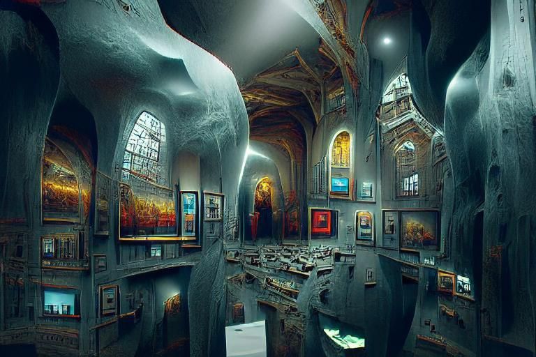 Night at the museum - AI Generated Artwork - NightCafe Creator