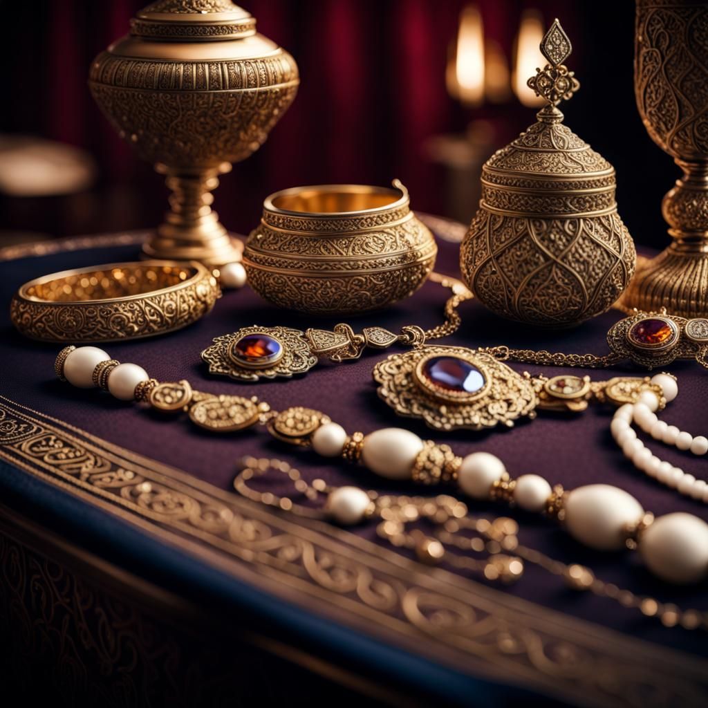 The Royal Arabian Dressing Table - AI Generated Artwork - NightCafe Creator