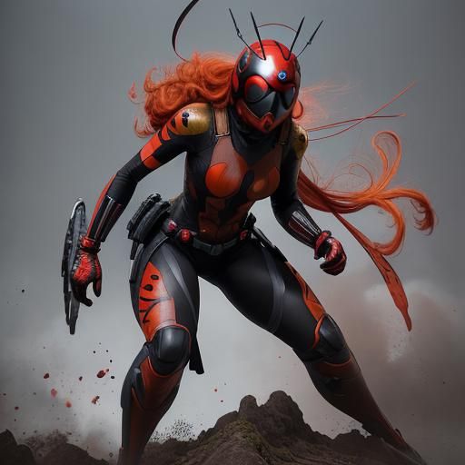 Lady bug superhero - AI Generated Artwork - NightCafe Creator