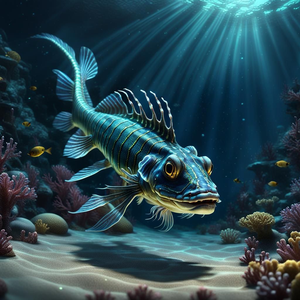 Deep-sea dragonfish - AI Generated Artwork - NightCafe Creator