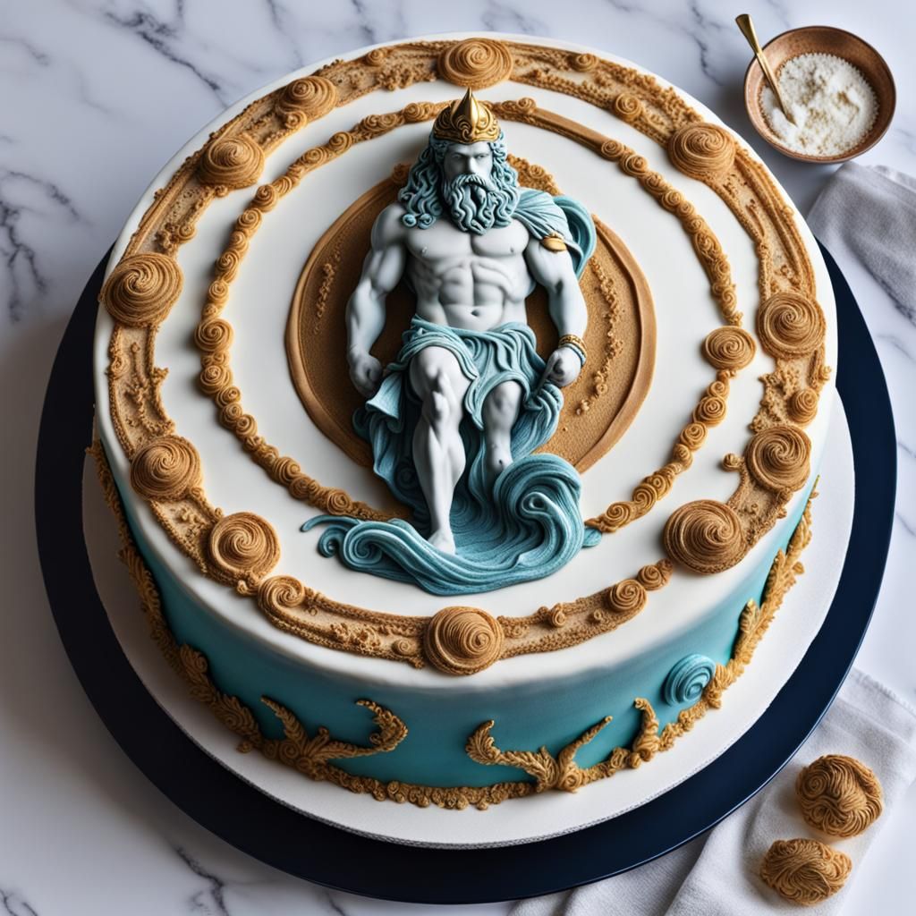 Neptune Round Cake - AI Generated Artwork - NightCafe Creator