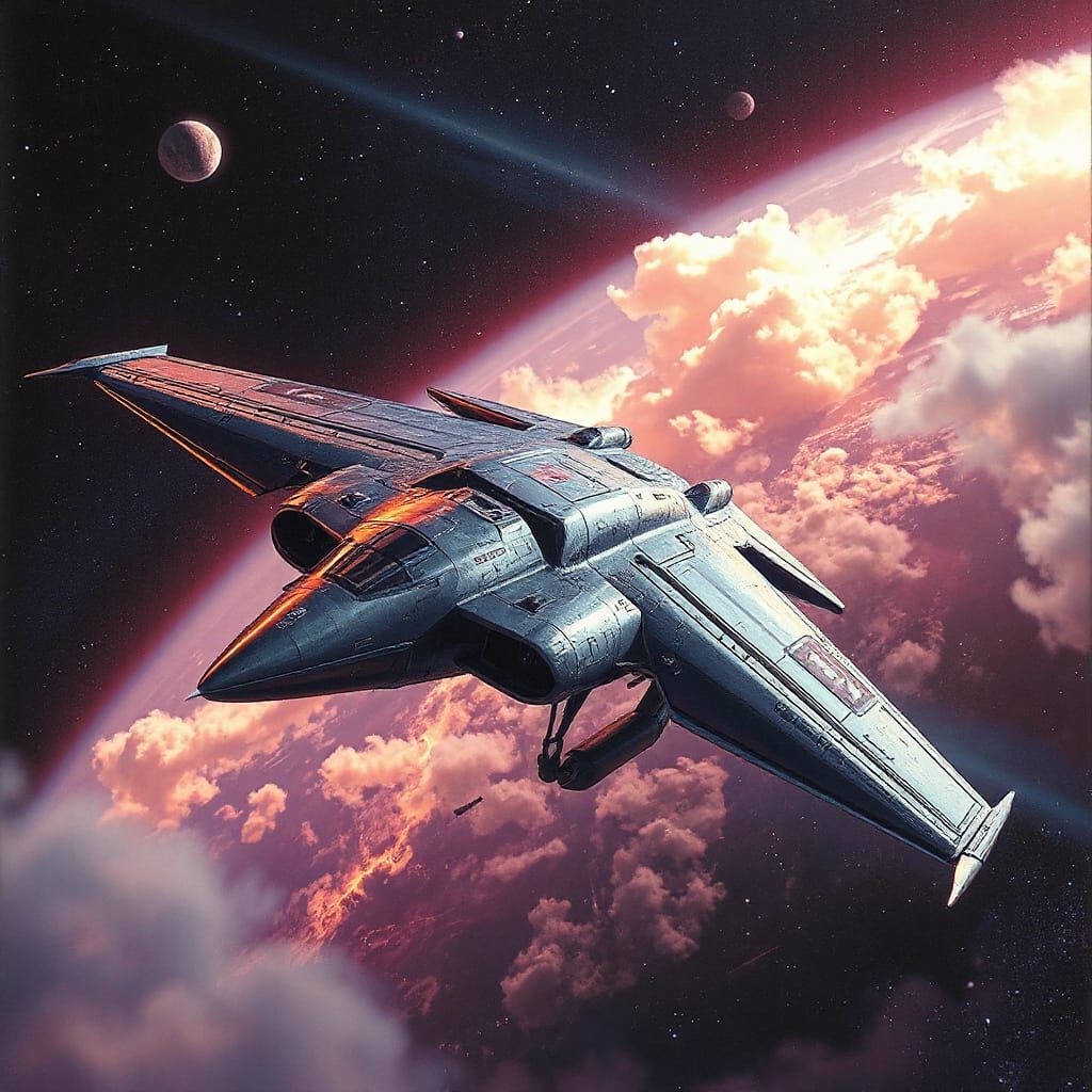 Space Fighter Plane of the Future - Cyberpunk Space Fighter ...