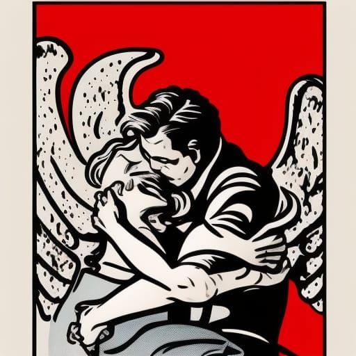 An Angel giving hugs to the devil - AI Generated Artwork - NightCafe ...
