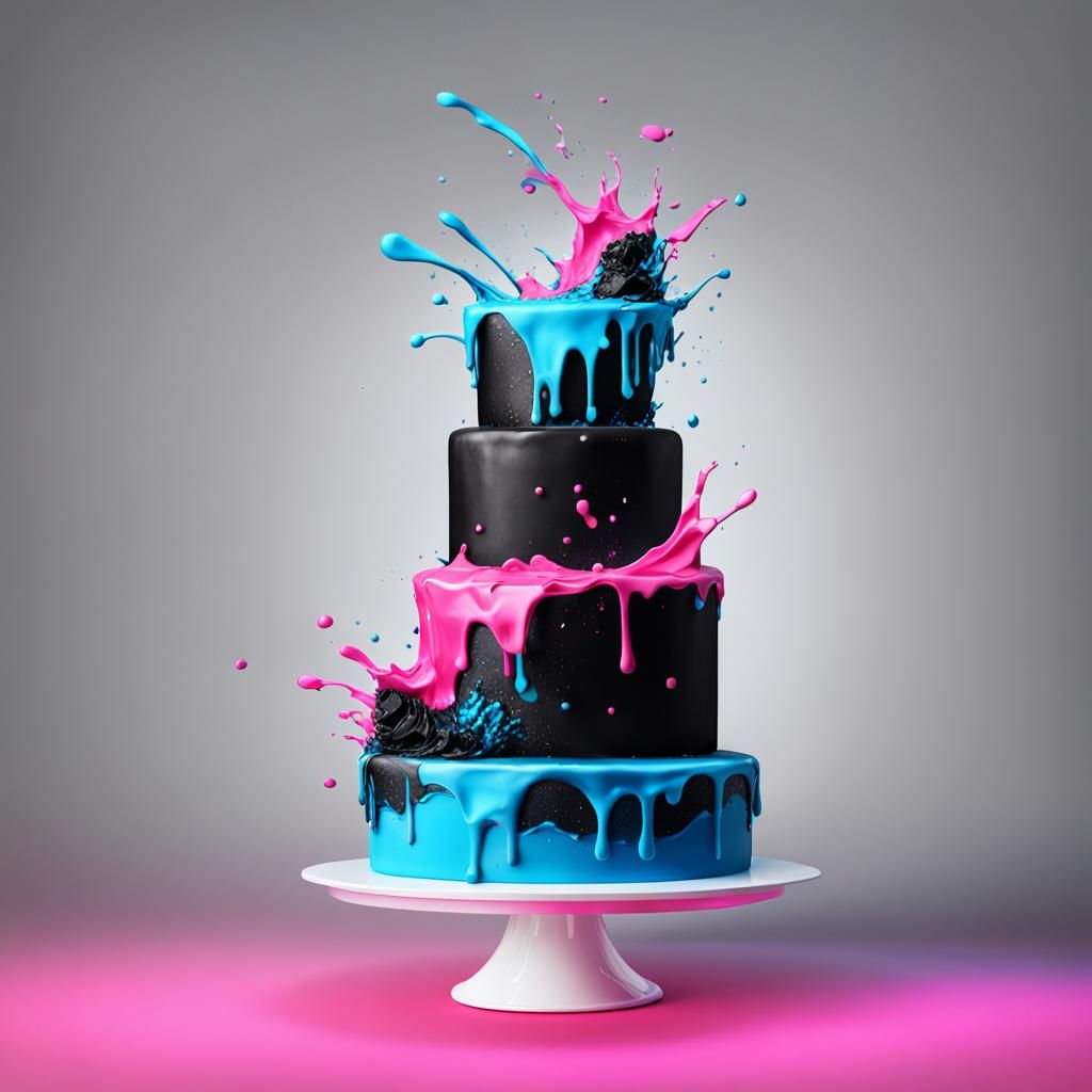 Splash Cake - AI Generated Artwork - NightCafe Creator