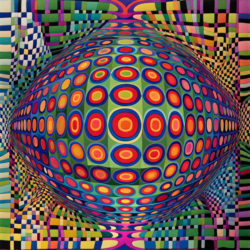 Did Kandinsky and Vasarely create this painting together?😂😉😊 - AI Generated Artwork - NightCafe ...