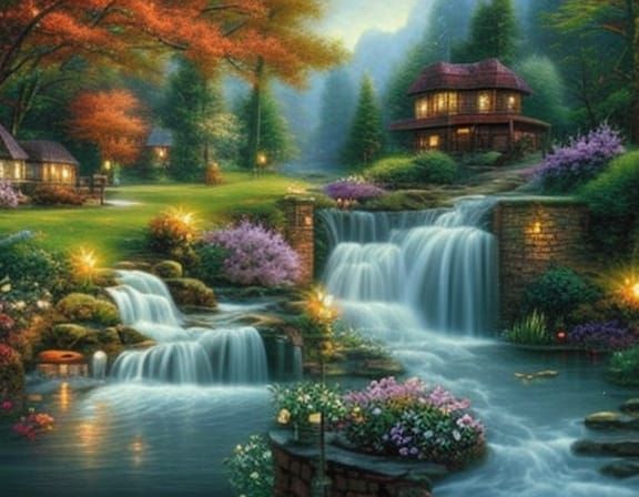 One Word Prompt - Kinkade - AI Generated Artwork - NightCafe Creator