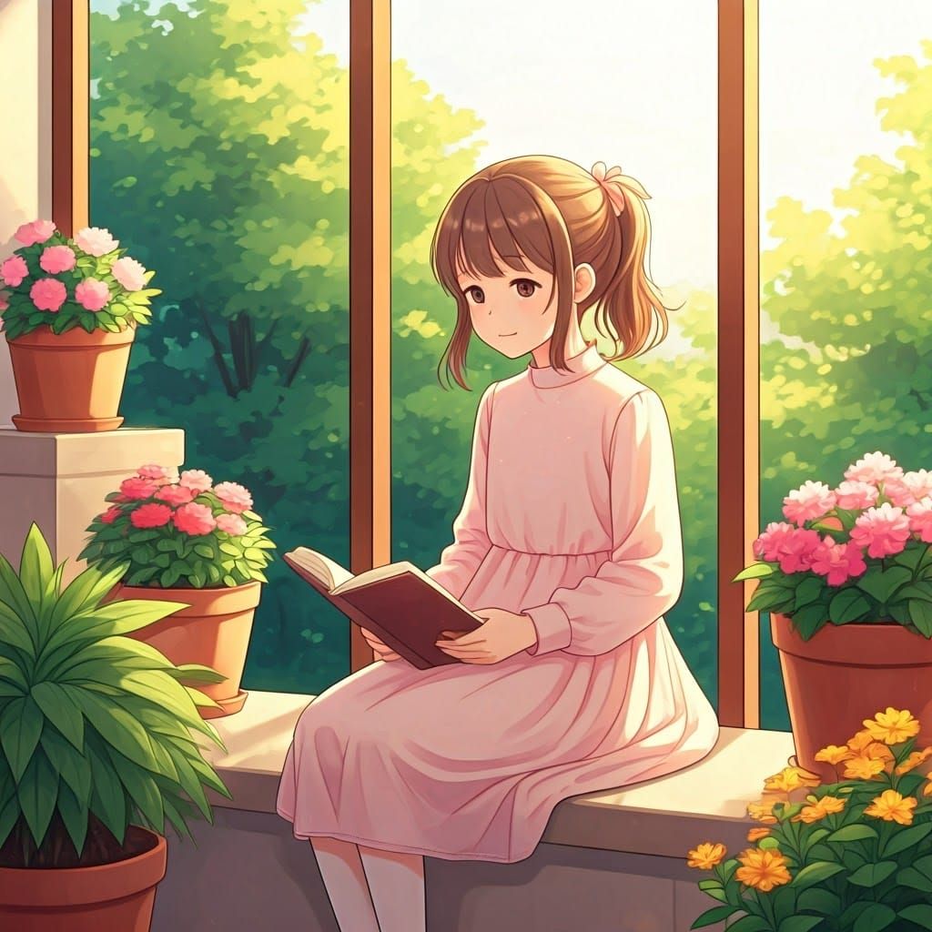 Whimsical Spring Morning Serenity in Pastel Hues - AI Art