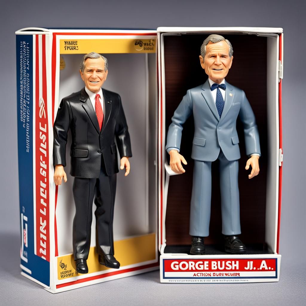 George Bush jr. action figure in box - AI Generated Artwork - NightCafe ...