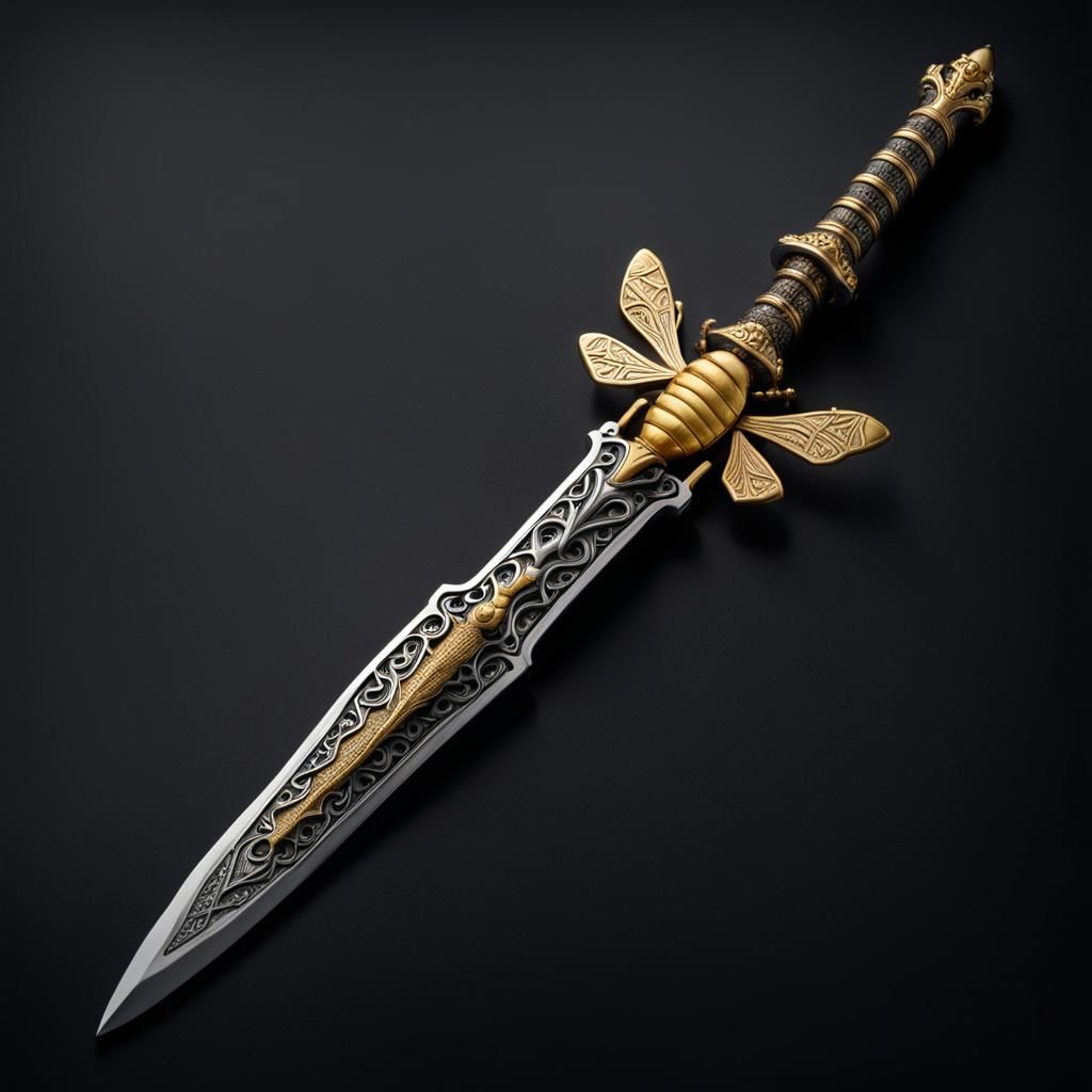 The bee soldiers' sword - AI Generated Artwork - NightCafe Creator