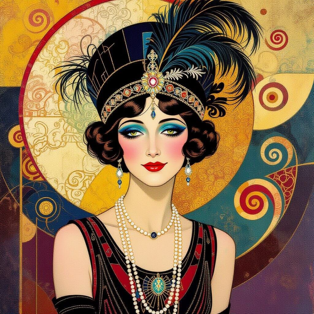 portrait of a flapper - portrait of a flapper