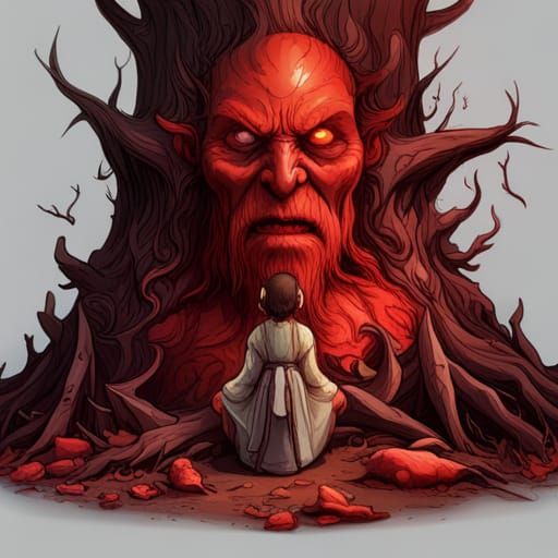 Prayers To The Tree Of Anger - AI Generated Artwork - NightCafe Creator