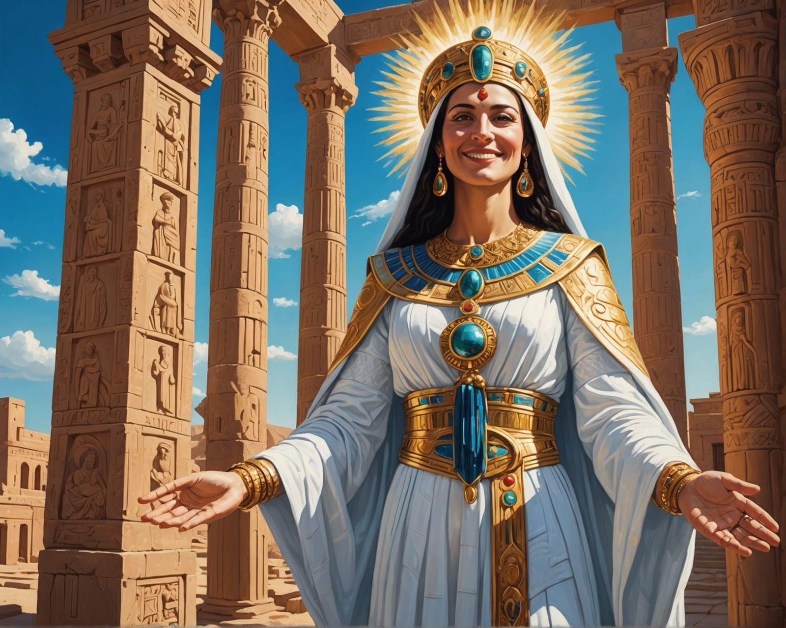 High Priestess of Goddess Isis - AI Generated Artwork - NightCafe Creator