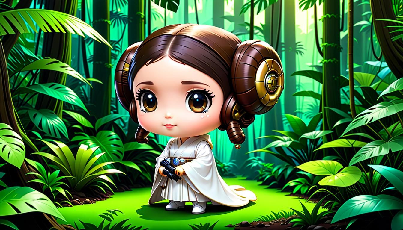 Chibi Princess Leia - AI Generated Artwork - NightCafe Creator