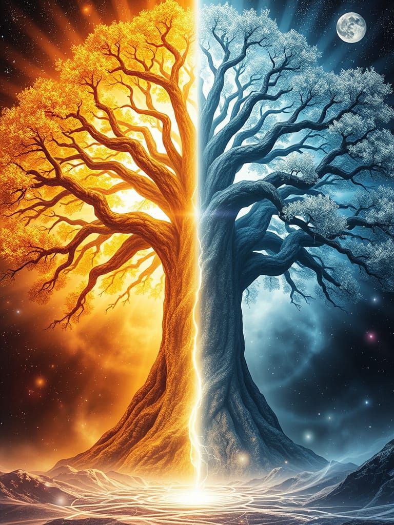 Big Golden tree - Ethereal Golden Tree of Equilibrium