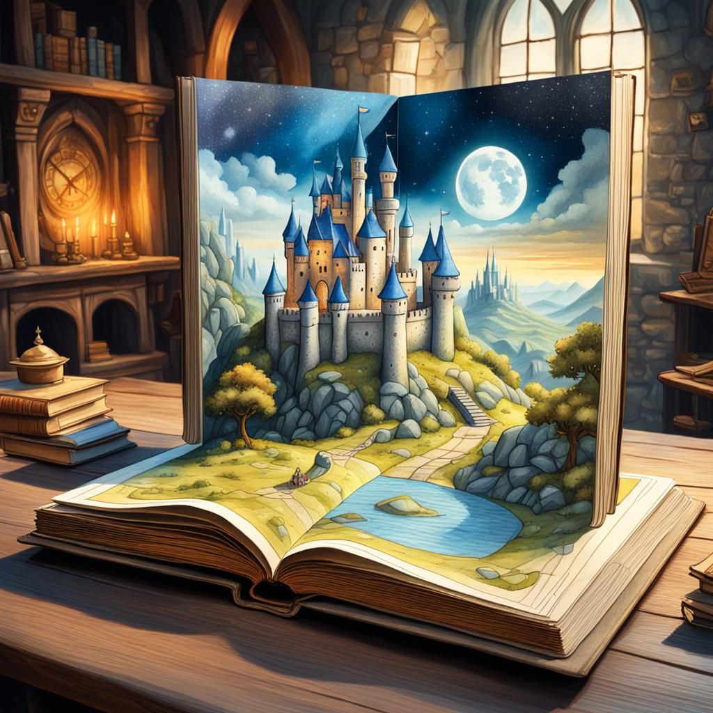 The Book of Fairytales - Fantasy Storybook Castle Pop-up, Fa...
