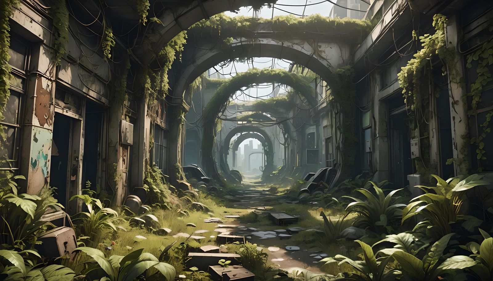 The overgrown city IV - AI Generated Artwork - NightCafe Creator