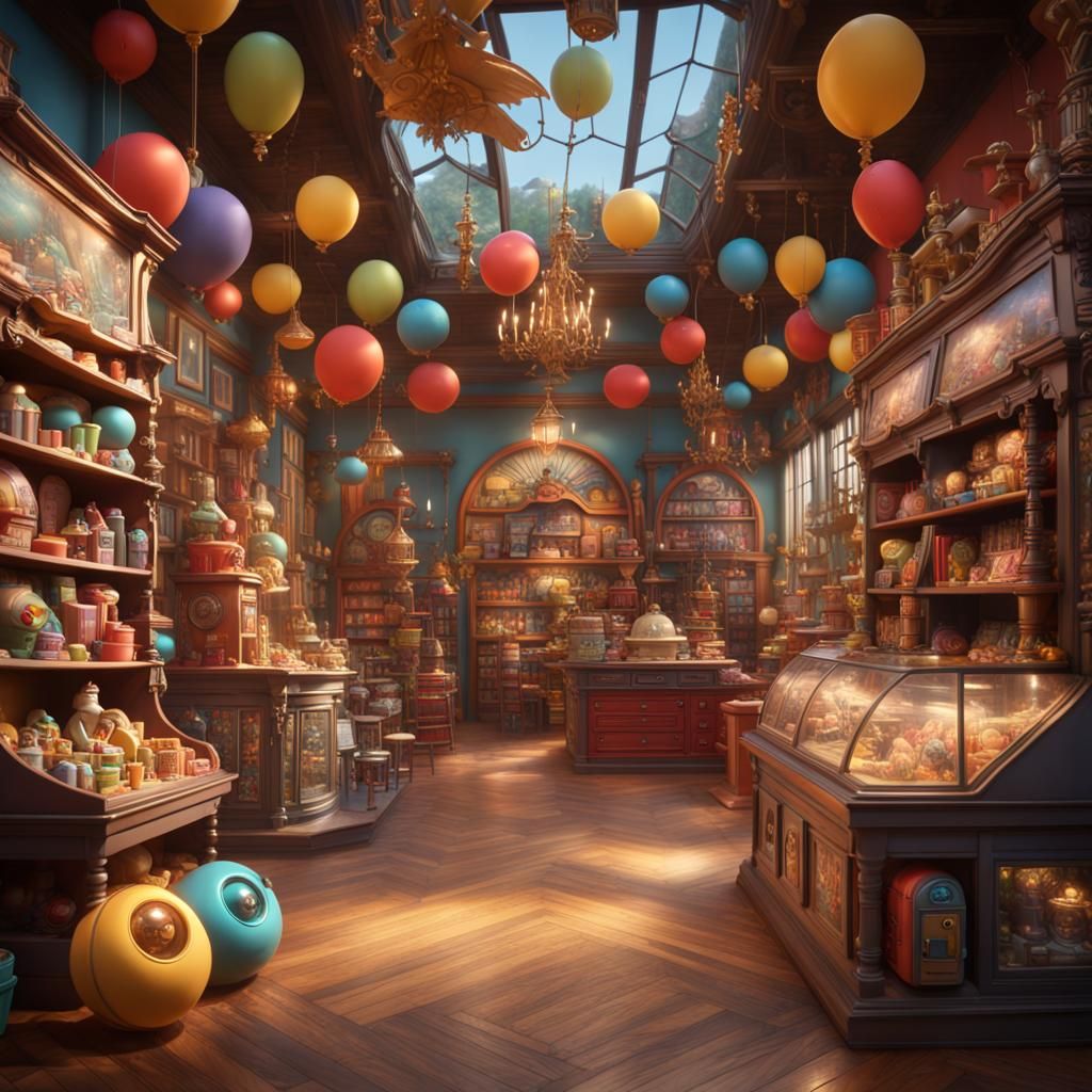Joyfully animated toy store displays, a colorful invitation to wonder ...