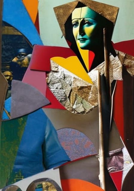 Hannah Hoch collage woman support and love. hyperdetailed triadic color ...