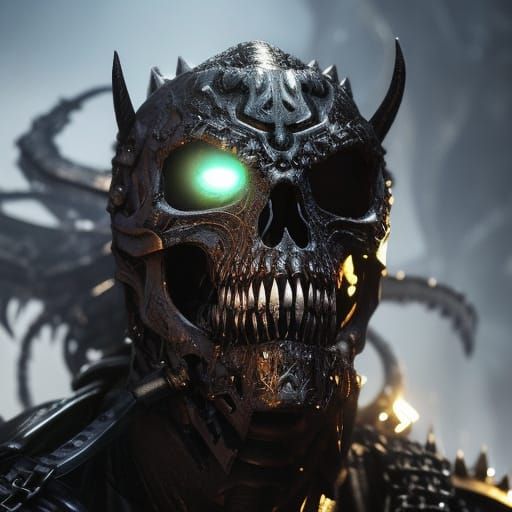 NECRO SKULL - AI Generated Artwork - NightCafe Creator