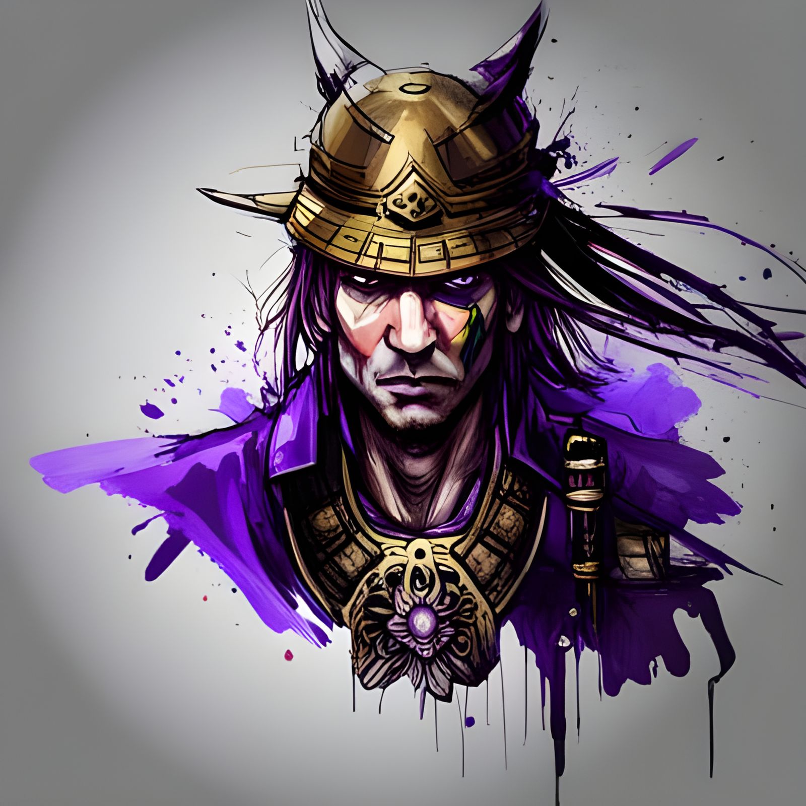 Forever Purple Ronin Samurai - AI Generated Artwork - NightCafe Creator