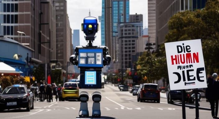 " Die Human!" - AI Generated Artwork - NightCafe Creator