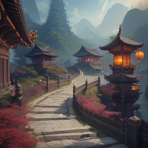Pathway to Asia - AI Generated Artwork - NightCafe Creator