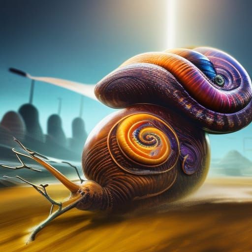 Two Shell Sam the Snail - AI Generated Artwork - NightCafe Creator