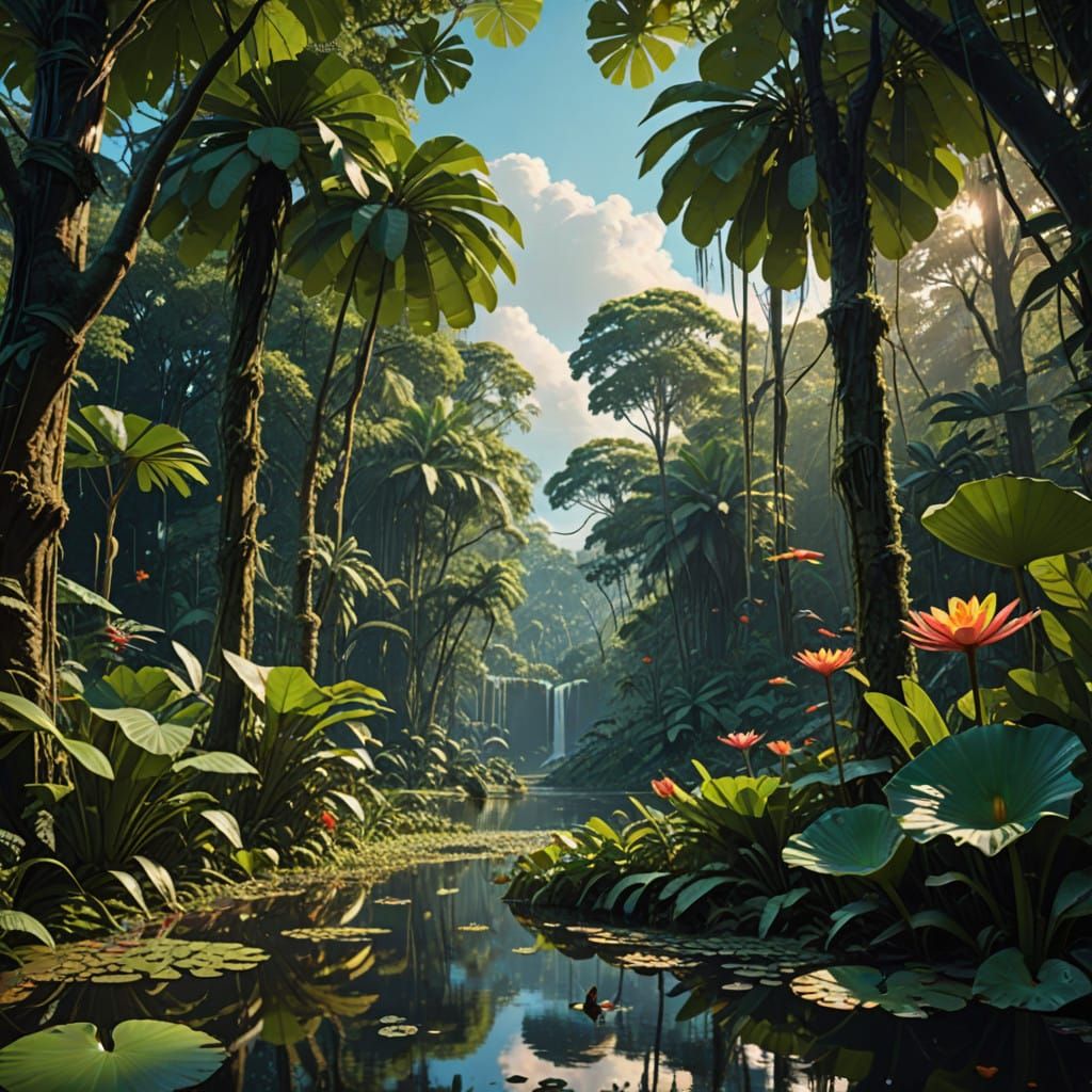 Amazon Rainforest - Lush Amazonian Paradise Teeming with Li...