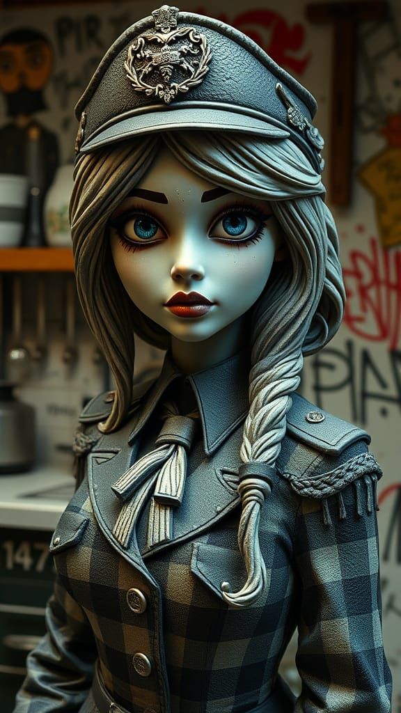 Gothic in officer uniform - Gothic in officer uniform