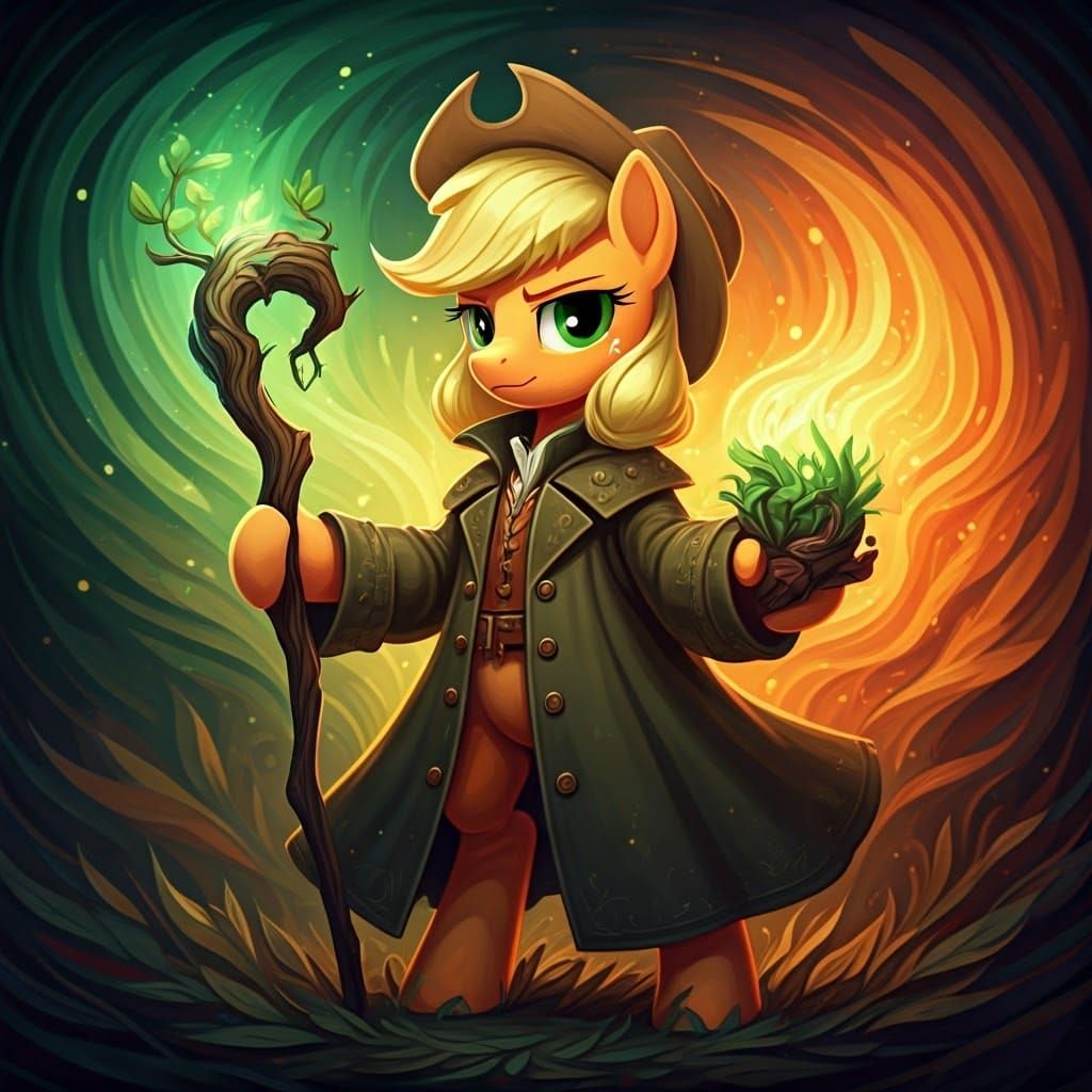 Applejack (MLP) plant gun mage - Mythic Pony Enchantress Wie...