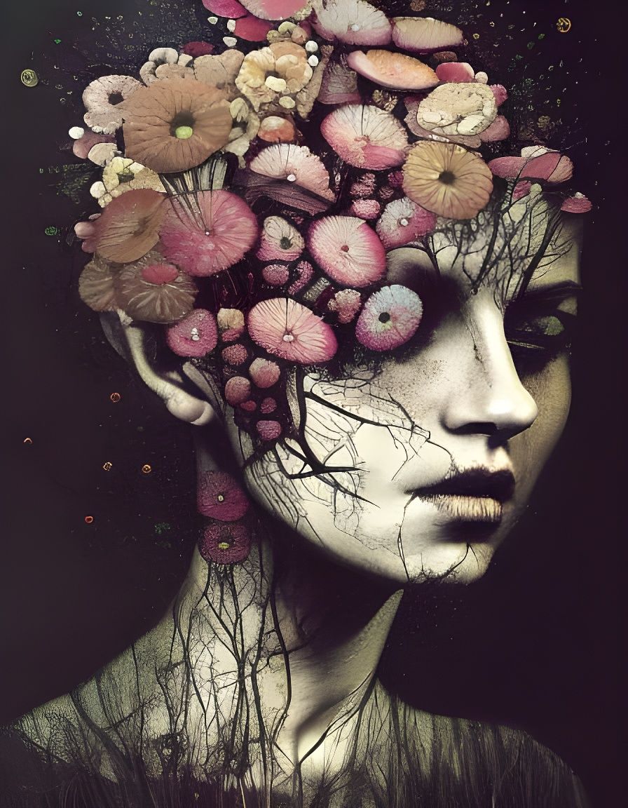 Exploding Dead Flowers - AI Generated Artwork - NightCafe Creator