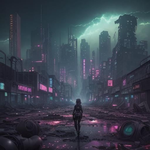 Neon Apocalypse 2 - AI Generated Artwork - NightCafe Creator
