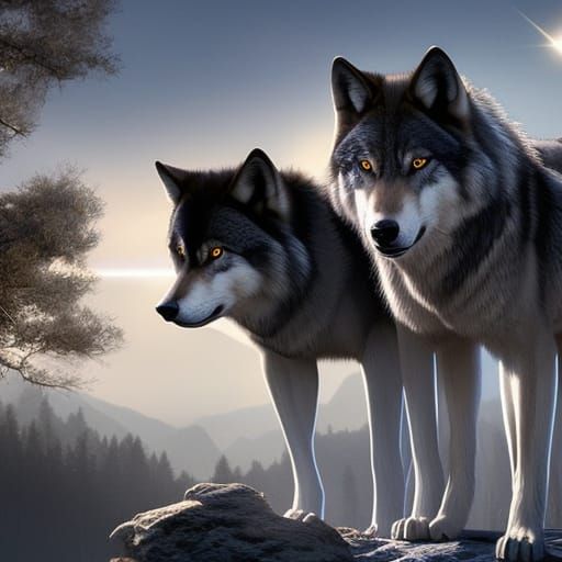 Wolves - AI Generated Artwork - NightCafe Creator