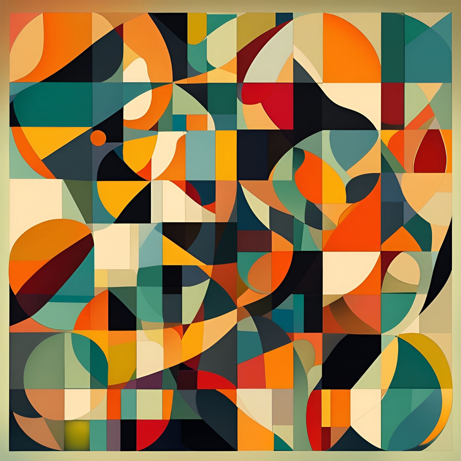 Geometric Abstraction image - AI Generated Artwork - NightCafe Creator