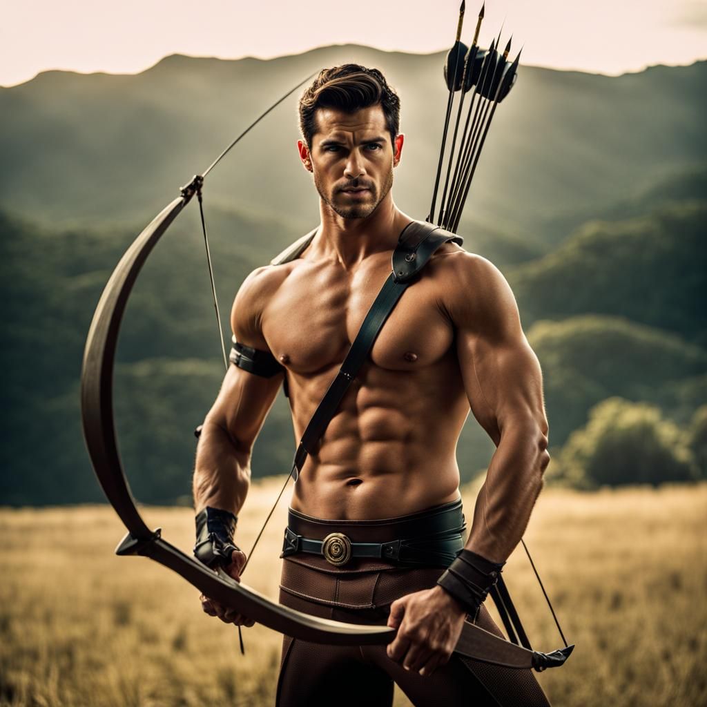 Shirtless archer - AI Generated Artwork - NightCafe Creator