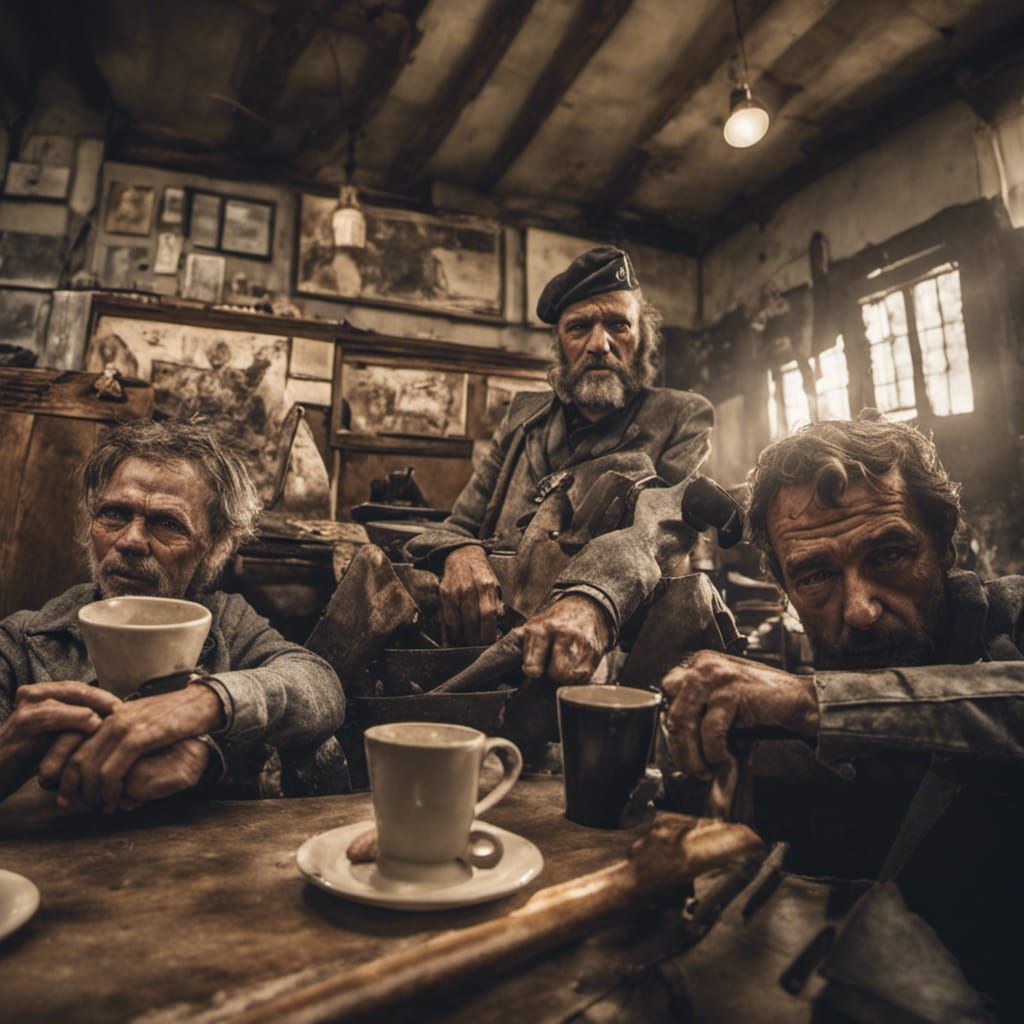 Confederate Army Coffee Shop - AI Generated Artwork - NightCafe Creator