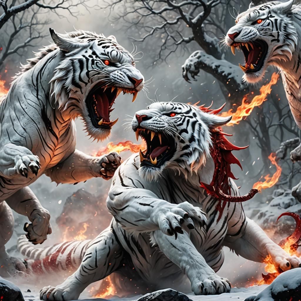 Cat fight - AI Generated Artwork - NightCafe Creator