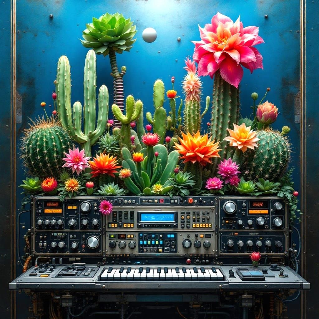 Mechanical Botanical Musical Cactus Generator