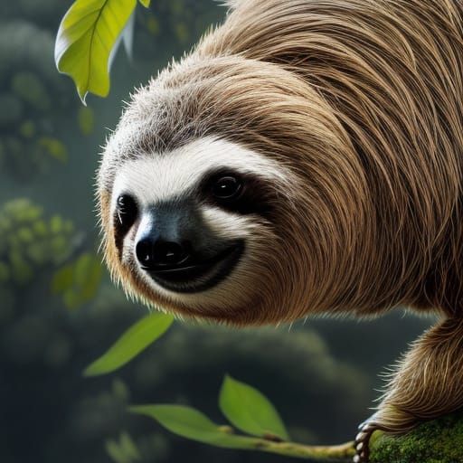 A Magnificent Sloth - AI Generated Artwork - NightCafe Creator
