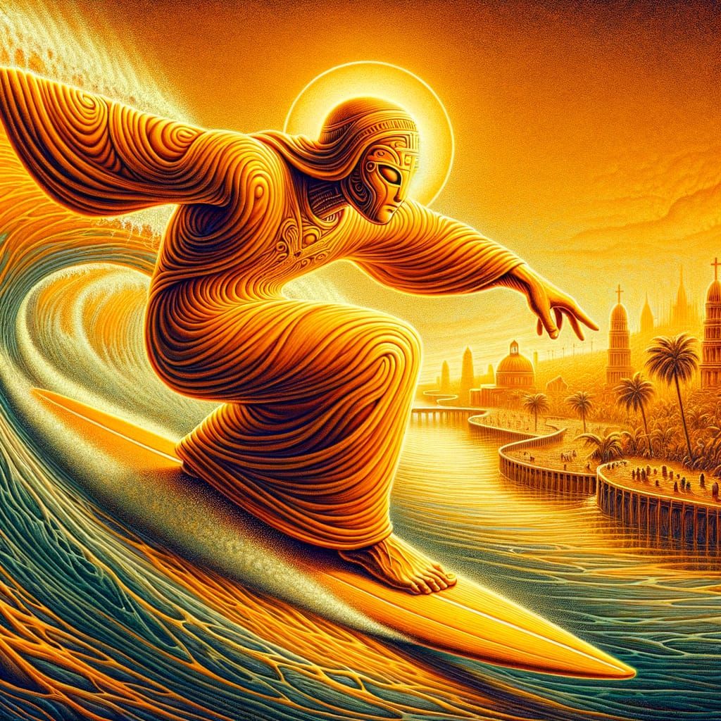 Mango Jesus Riding the Apocalypse in Art Nouveau H... - AI Art