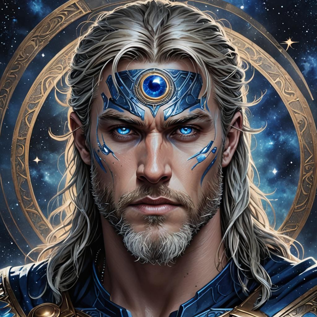 Sapphire Enigma: Thor - AI Generated Artwork - NightCafe Creator