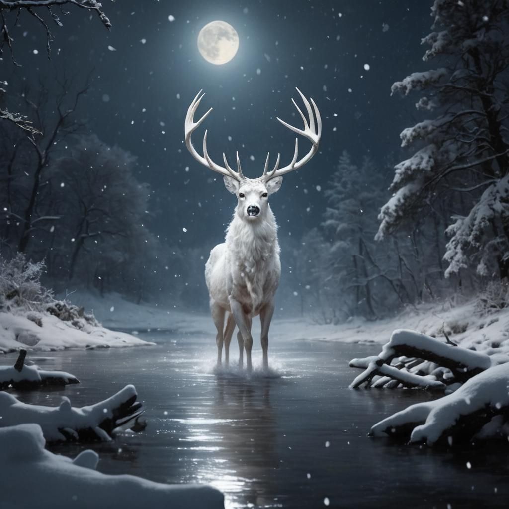 White Buck - AI Generated Artwork - NightCafe Creator