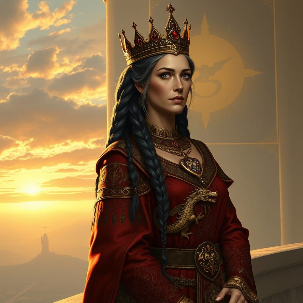 Regal Empress of Tamriel in Imperial Splendor - AI Art