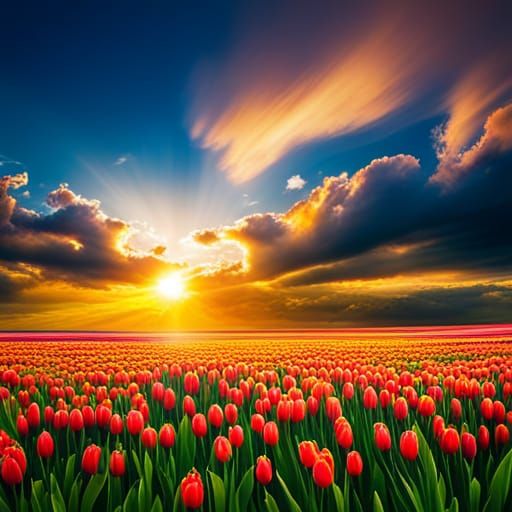 A field of spring bounty - AI Generated Artwork - NightCafe Creator