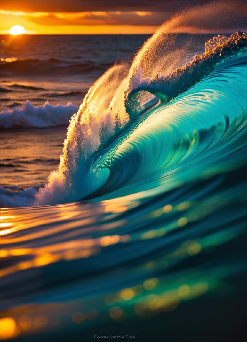 Ocean waves - AI Generated Artwork - NightCafe Creator