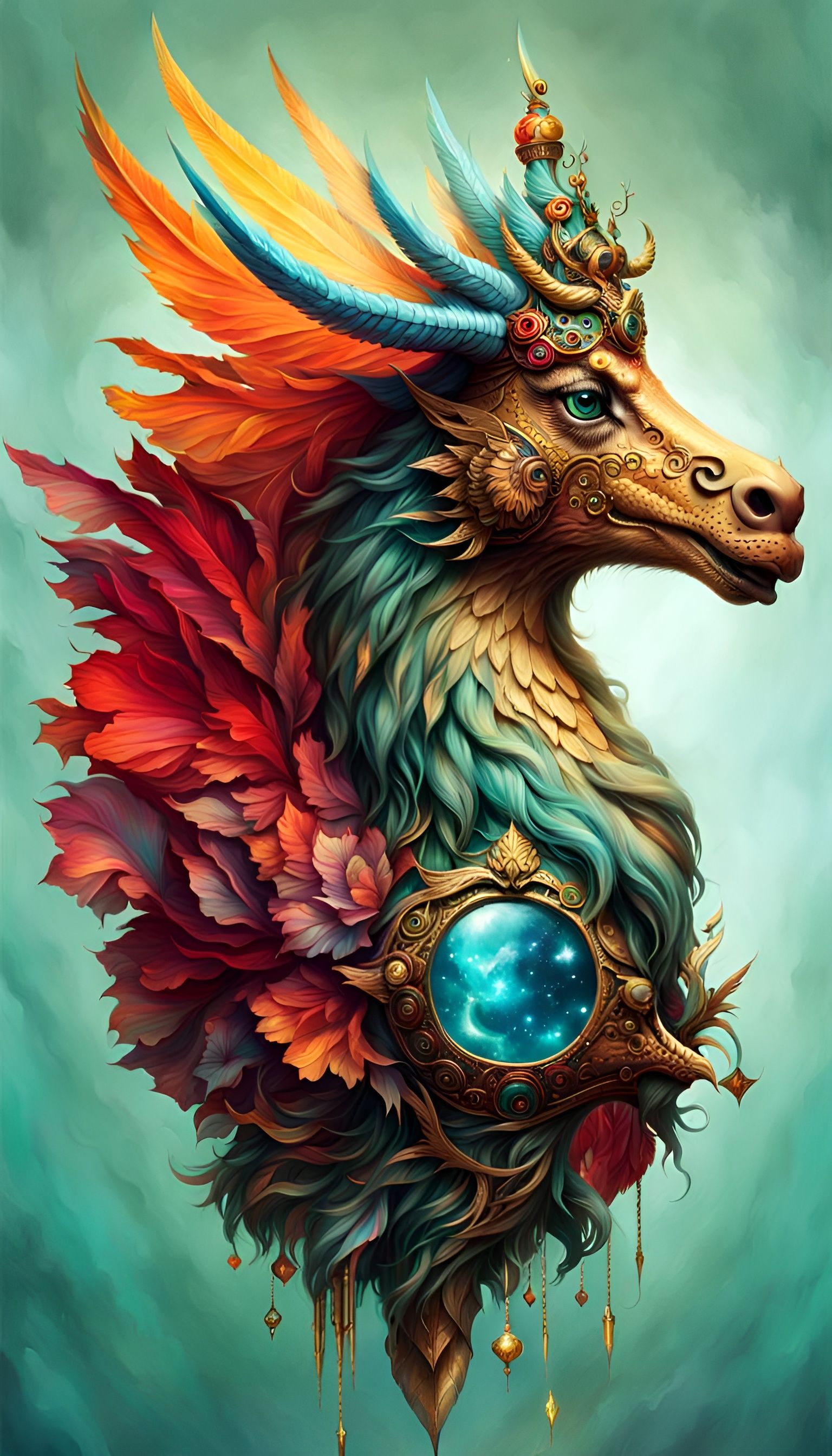“Whimsical mythical pets like unicorns, dragons and phoenixes ...